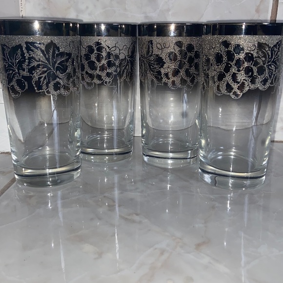 MCM | Dining | Vintage Mcm Grapesvines Silver Fade Ombre Vitreon Queens ...